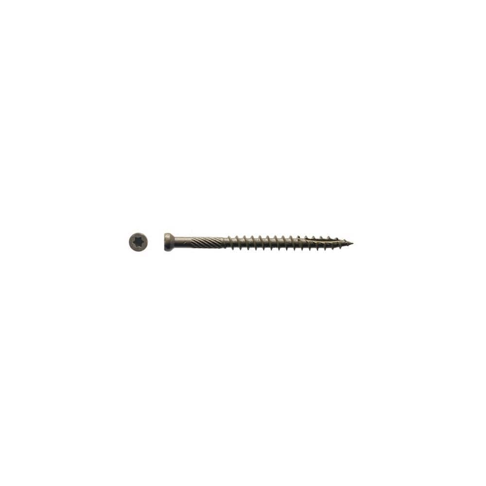 BIG TIMBER #7 x 2 in. Bronze Star Drive Trim Head Wood Screw (190-Pack ...