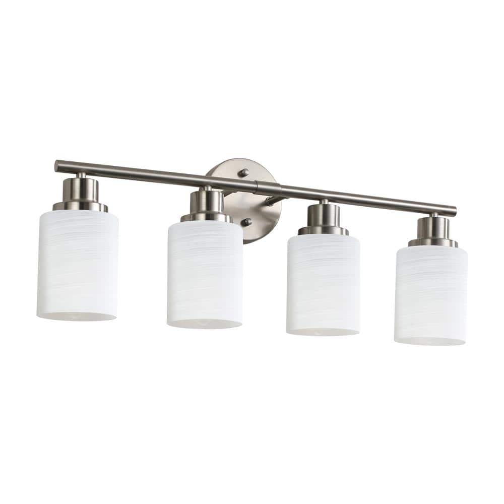 Sunpez 24.4 in. W 4-Lights Vanity Light Fixture Bathroom Wall Lighting ...
