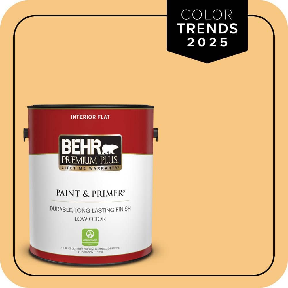 BEHR PREMIUM PLUS 1 gal. #PPU6-07 Jackfruit Flat Low Odor Interior ...