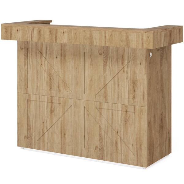 Plank Wood Desk Front Office Space – Masterplank UK