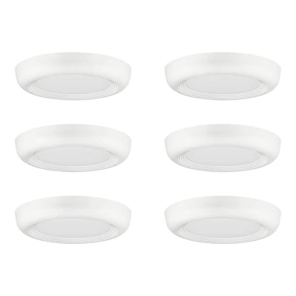 Commercial Electric 6-Pack 6 in. LED Surface Mount Downlight Flush ...