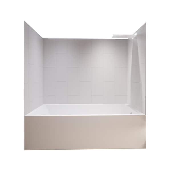 NuVo Winter White-Rainier 60 in. L x 36 in. W x 83 in. H Rectangular ...