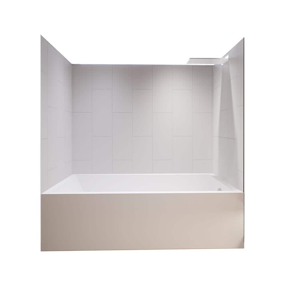 NuVo Winter White-Tetherow 60 in. L x 36 in. W x 83 in. H Rectangular ...