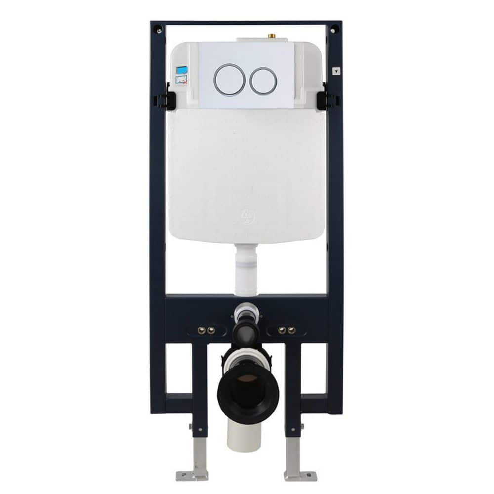 EAGO 0.8/1.6 GPF Dual Flush Wall Mount Toilet Tank Only in. White ...