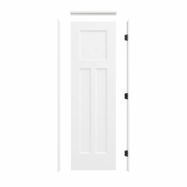ARK DESIGN 24 in. x 80 in. Left-Handed 3-Panel Painted Solid Core Wood ...