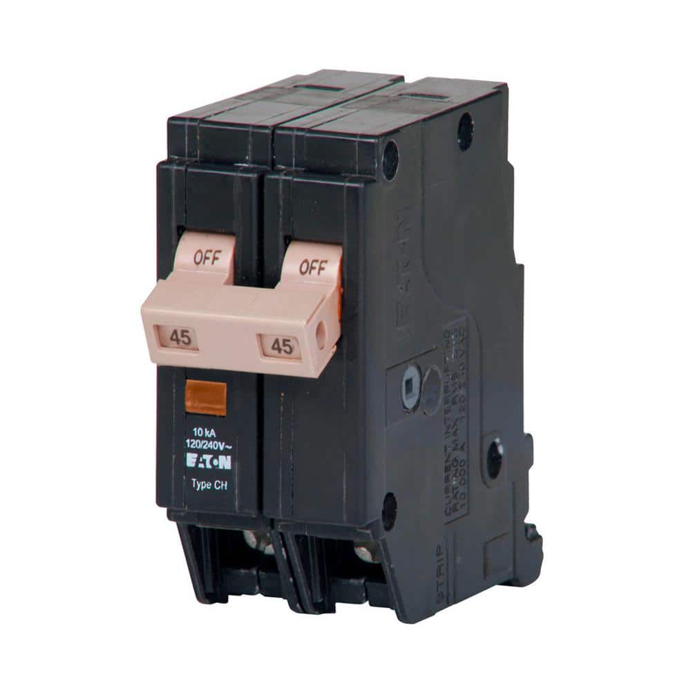 Eaton CH 45 Amp 2-Pole Circuit Breaker with Trip Flag CHF245 - The Home ...