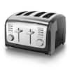 BLACK+DECKER 4-Slice Stainless Steel Wide Slot Toaster with Crumb Tray ...