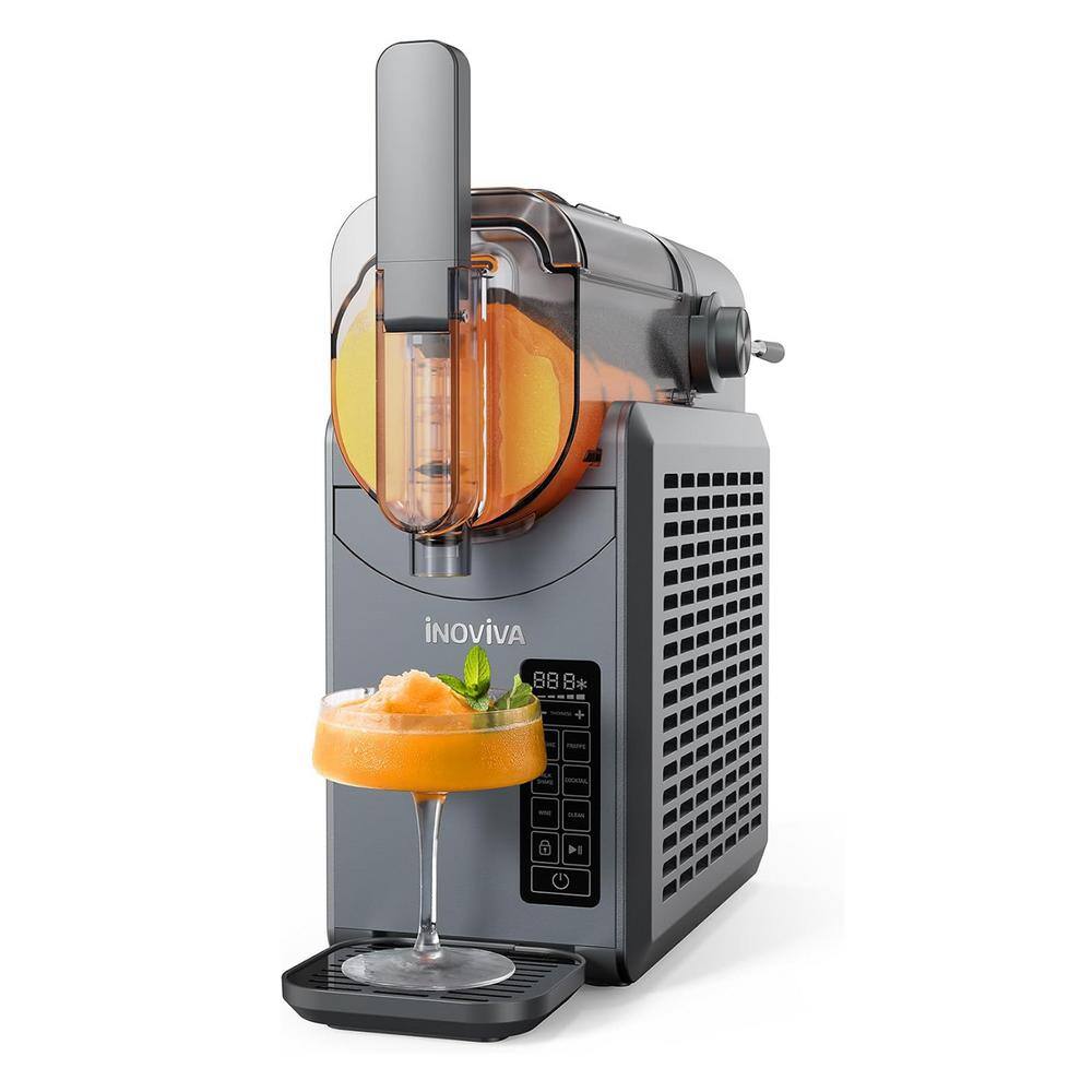 Denjol 76 oz. Grey Snow Cone Machine Frozen Drink Maker with 5 Preset ...