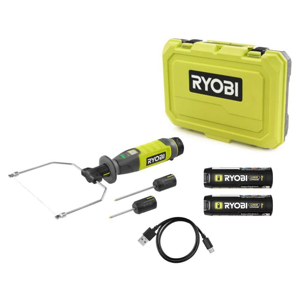 RYOBI USB Lithium Hot Wire Foam Cutter Kit with 2.0 Ah Battery ...