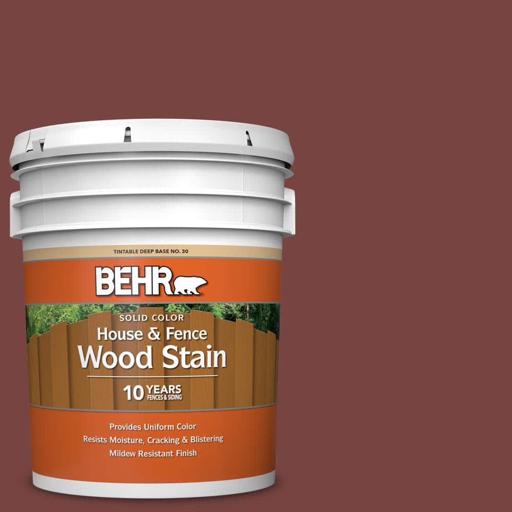 BEHR 5 gal. #S190-7 Toasted Pecan Solid Color House and Fence Exterior ...