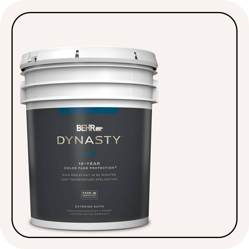 BEHR DYNASTY 5 gal. #PR-W13 Crystal Cut Satin Enamel Exterior Stain ...