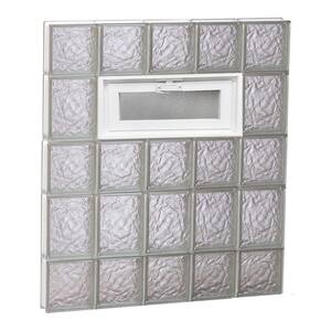 Clearly Secure 31 in. x 31 in. x 3.125 in. Frameless Ice Pattern Vented ...