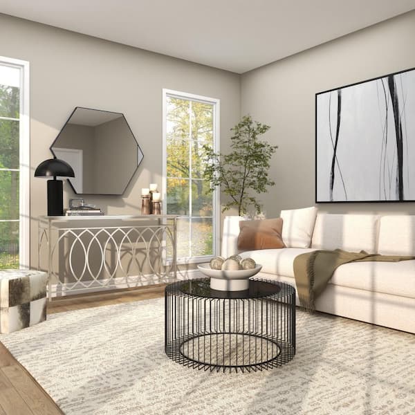 Living Room Console Table Metal 70.9 Inch Extra Long Narrow Sofa
