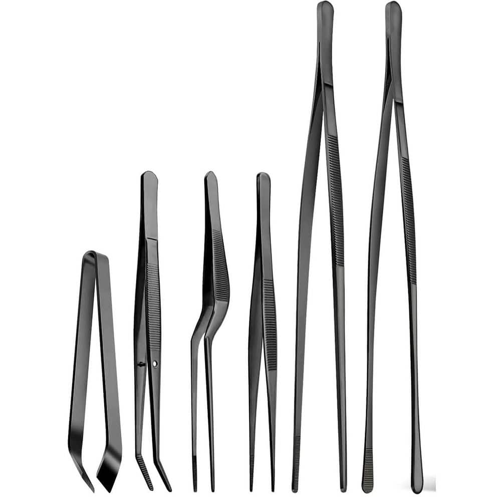 Wudkey Stainless Steel Professional Kitchen Tweezer Set, Multi-Purpose ...