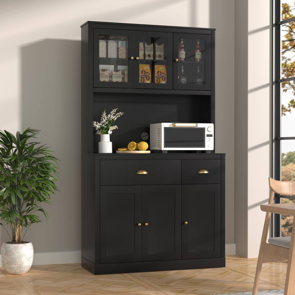 Have a question about VEIKOUS Black Kitchen Pantry Cabinet Storage with ...