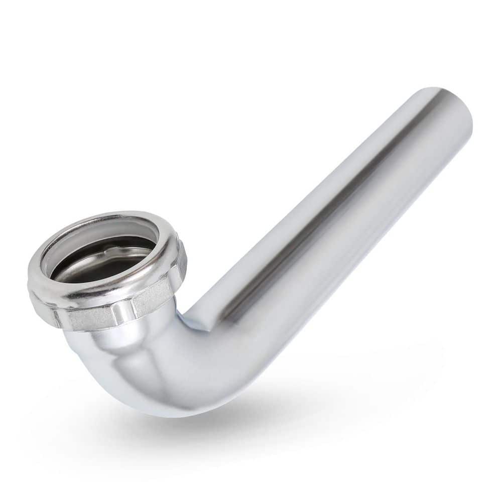 PLUMBFLEX 1-1/4 in. x 8 in. Brass Slip Elbow for Tubular Drain ...