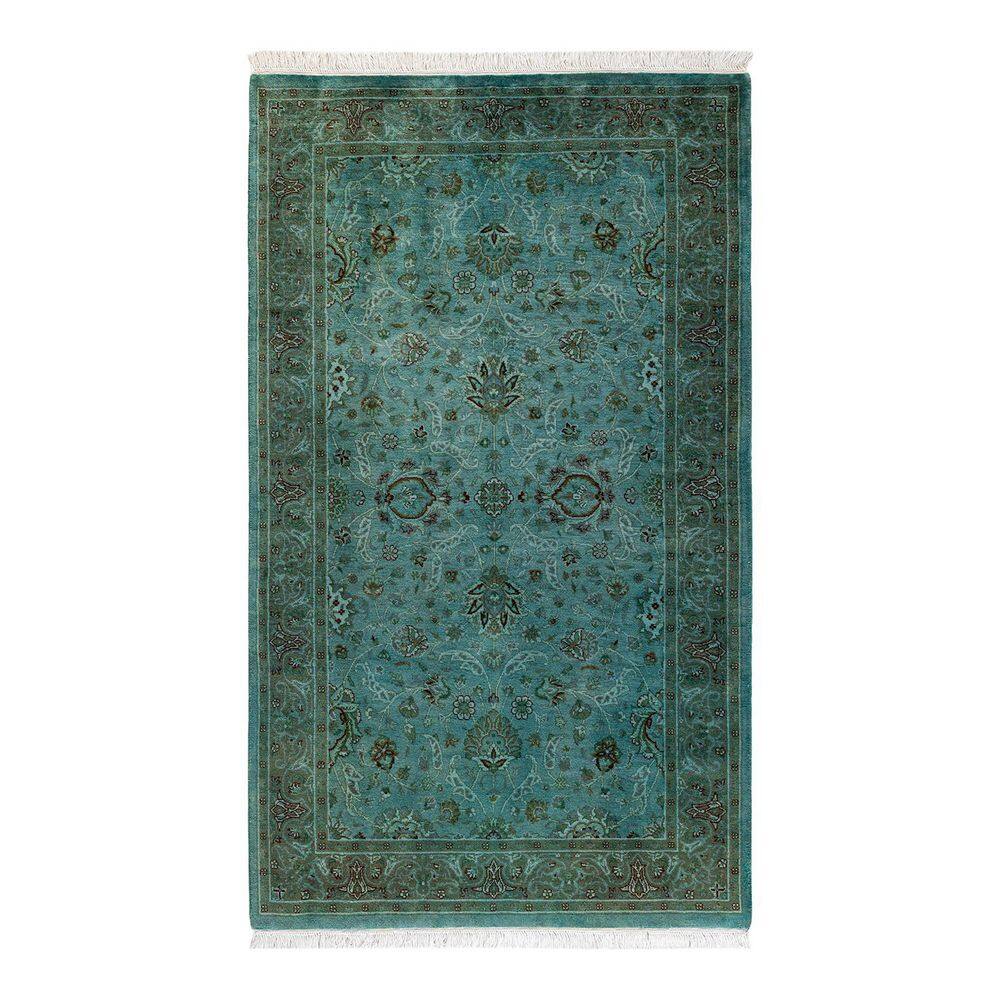 Chloe & Olivia Home Overdyed Blue 3 ft. 2 in. x 5 ft. 4 in. Wool Indoor ...