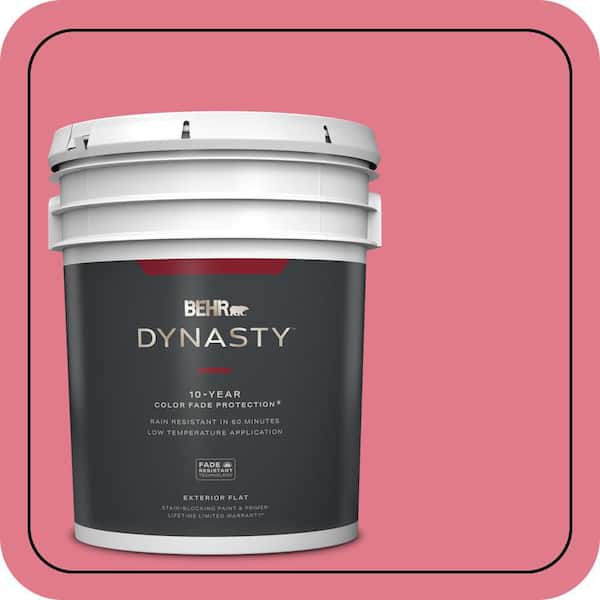 BEHR DYNASTY 5 gal. #P150-4 Hot Gossip Flat Exterior Stain-Blocking ...