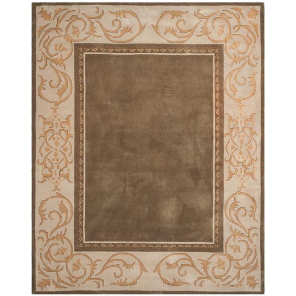 SAFAVIEH Total Performance Olive/Ivory 9 ft. x 12 ft. Border Area Rug ...