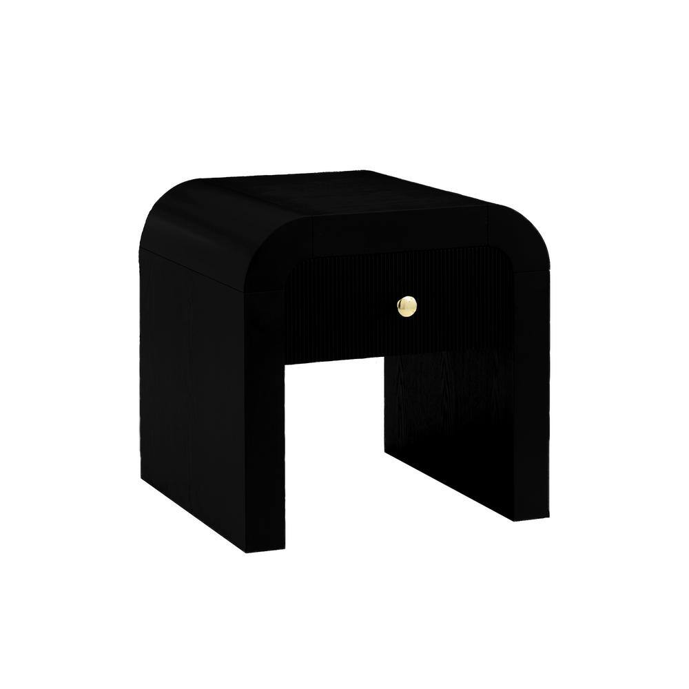 Best Master Furniture Bellagio 24 in. L Black Modern End Table B1931BE ...