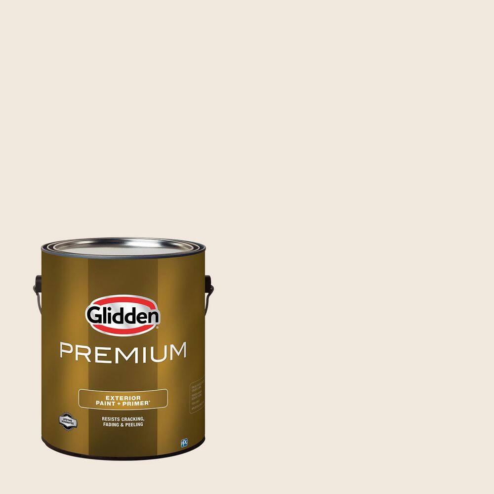 Glidden Premium 1 gal. #PPG1202-1 Vanilla Tan Satin Exterior Latex ...