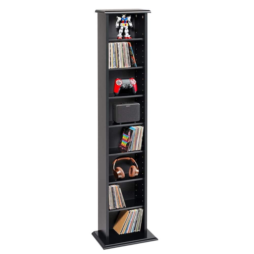 Prepac Black Narrow Storage Cabinet, CD Storage, CD Rack Display ...