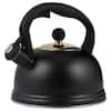 Typhoon Otto 10 cup Stainless Steel Black Whistling Tea Kettle 1401.173 ...