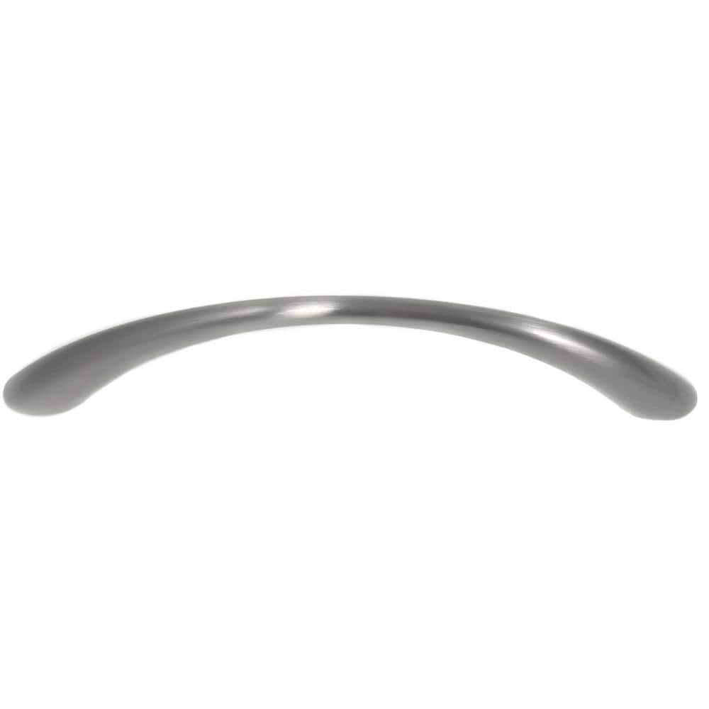 Laurey Tapered Bow 4 in. Center-to-Center Satin Nickel Bar Pull Cabinet ...