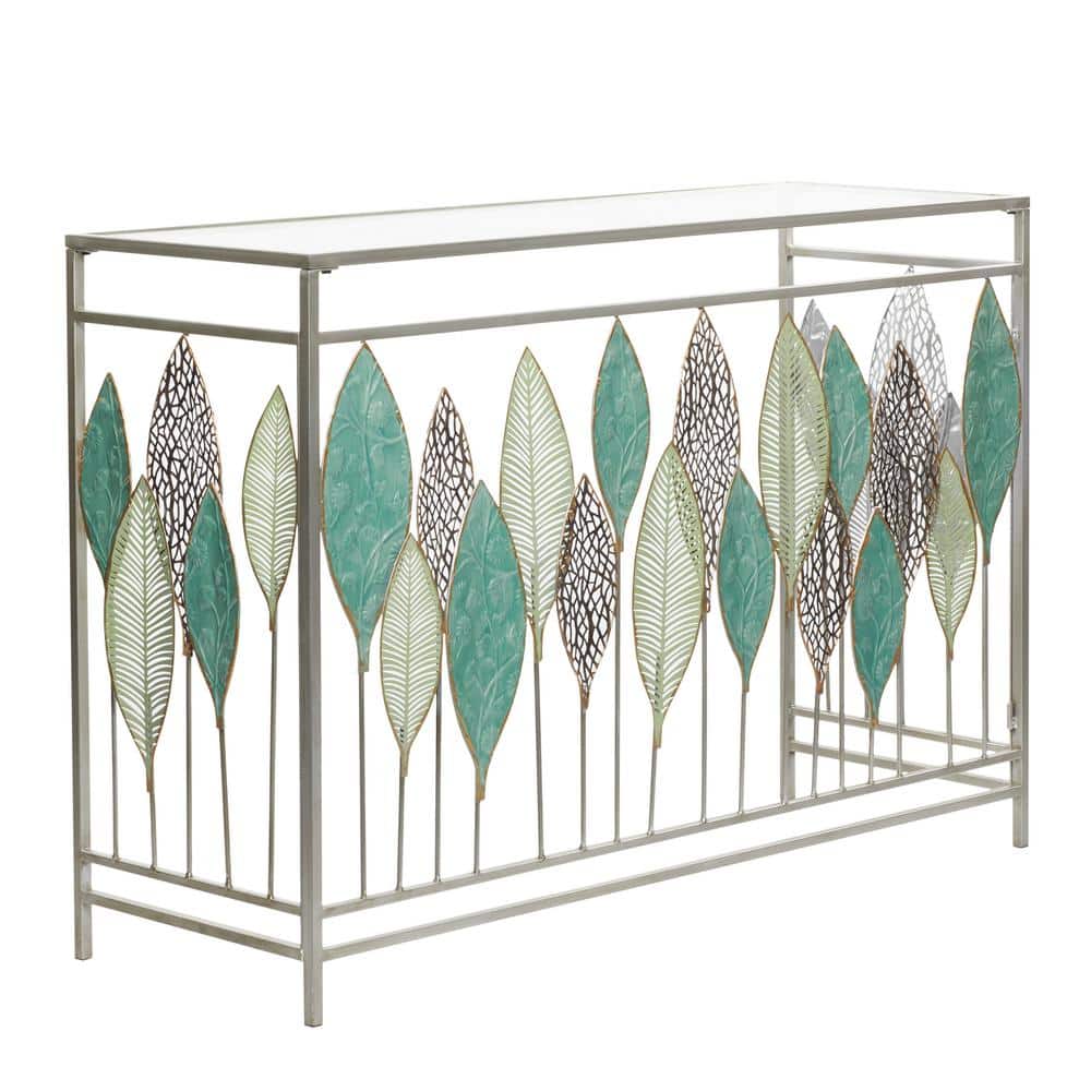 Litton Lane 44 in. Silver Contemporary Metal Console Table 30 in. 39736 ...