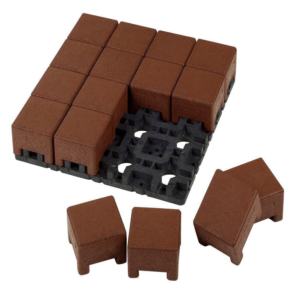 TimberTech 2.5 in. x 16 in. x 16 in. Redwood Plastic Paver C044-001 ...