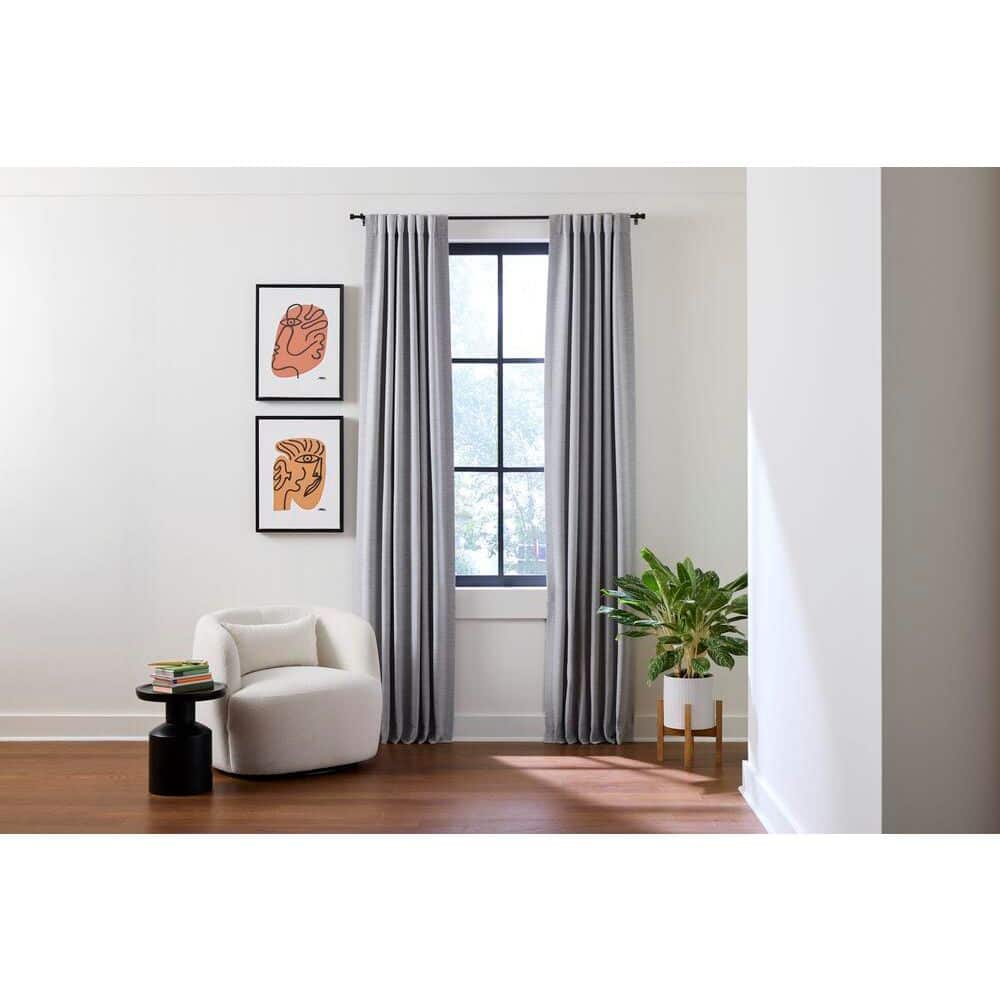 StyleWell 66 in. - 120 in. Telescoping 3/4 in Single Curtain Rod Kit in ...