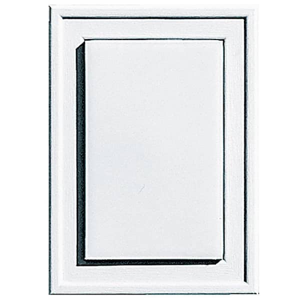 Builders Edge 4.5 in. x 6.3125 in. #001 White Raised Mini Mounting ...