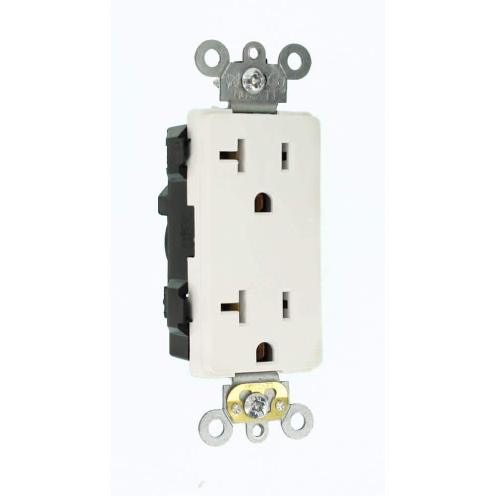 Leviton Decora Plus 20 Amp 125 V Lev-Lok Modular Duplex Outlet ...