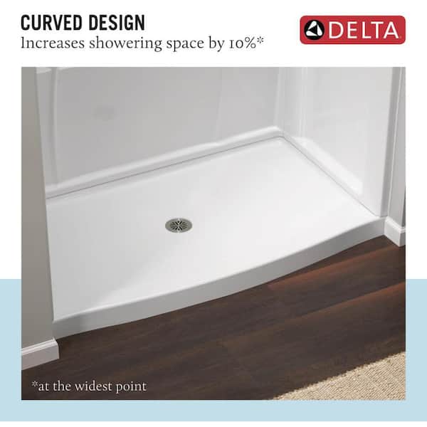 Delta Classic 500 Curve 32 in. L x 60 in. W x 72 in. H 4-Pieces Alcove ...