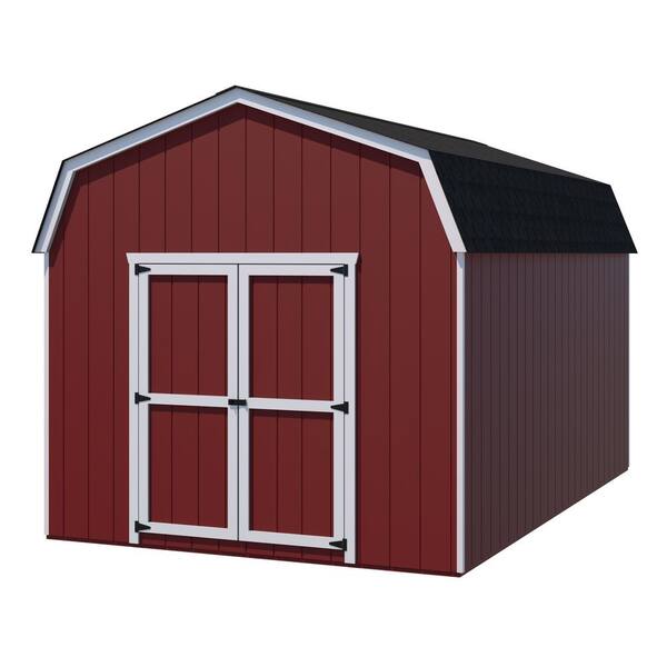 Little Cottage Co. Value Gambrel 8 ft. x 8 ft. Outdoor Wood Storage ...