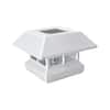 Veranda 4 in. x 4 in. White Solar-Powered Post Cap 2211-F11W - The Home ...