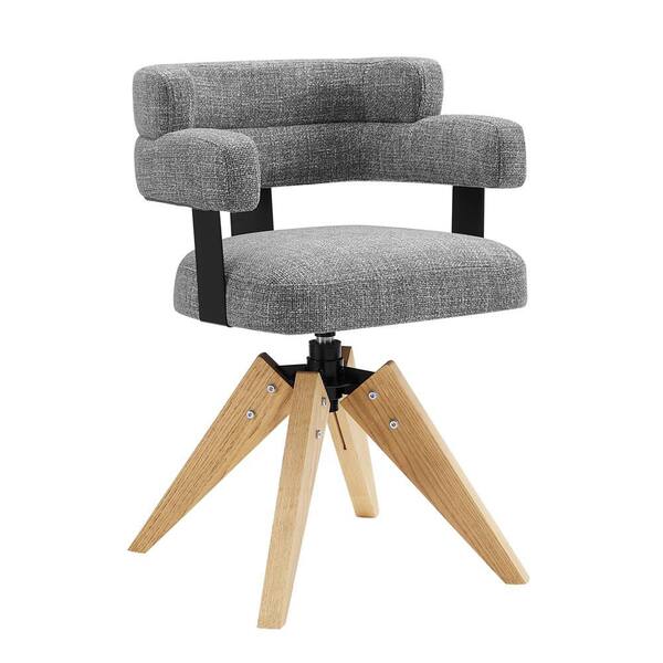 Art Leon Revo Gray Fabric Swivel Accent Arm Chair DC027-1-GR-F - The ...
