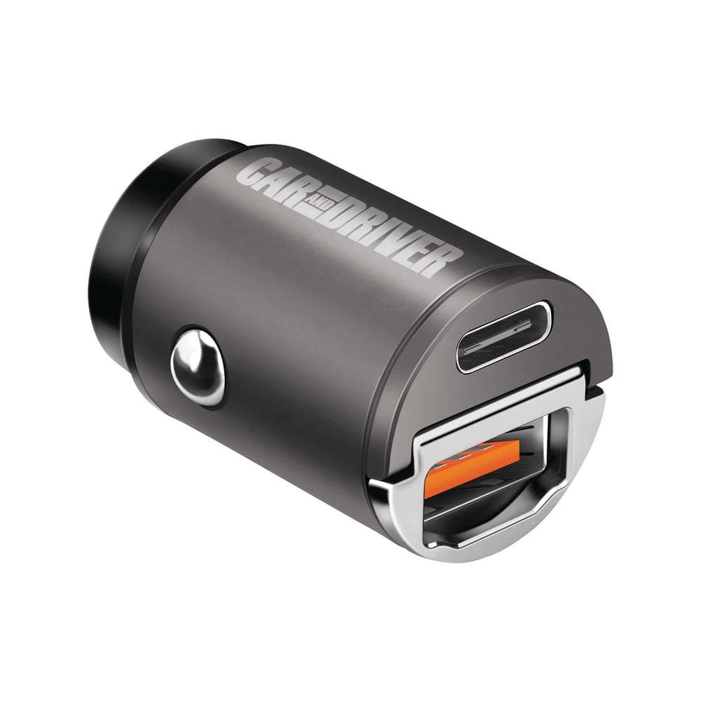 Car and Driver Dual Port Car Charger CAD-3060BK - The Home Depot