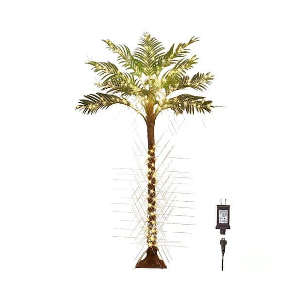 6 ft. Decoration Artificial Palm Tree with Lights in Stand HDD311XF3S ...