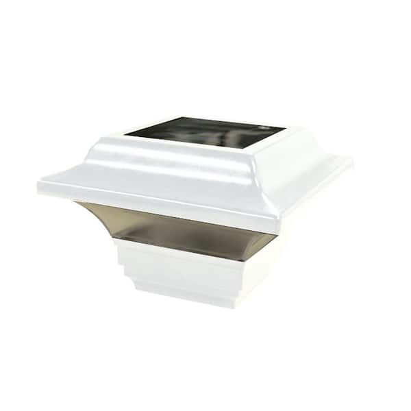 Veranda 2-1/2 in. x 3 in. White Aluminum Solar Post Top 73017843 - The ...