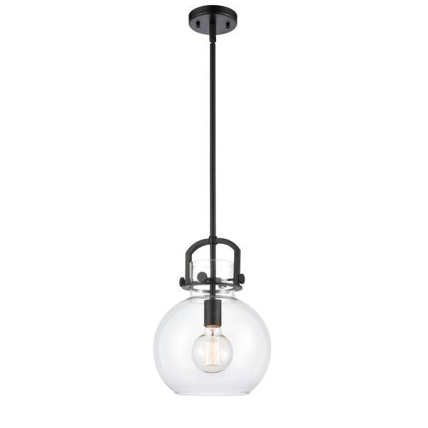 Innovations Newton Sphere 1-Light Matte Black Shaded Pendant Light with ...