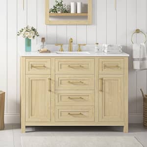 Home Decorators Collection Hanna 48 in. Single Sink White Bath Vanity ...