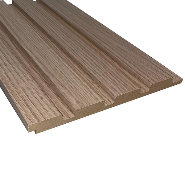 0.47 in D x 7 in W x 94.5 in. L 3-Dimensional Louvered MDF Decorative ...