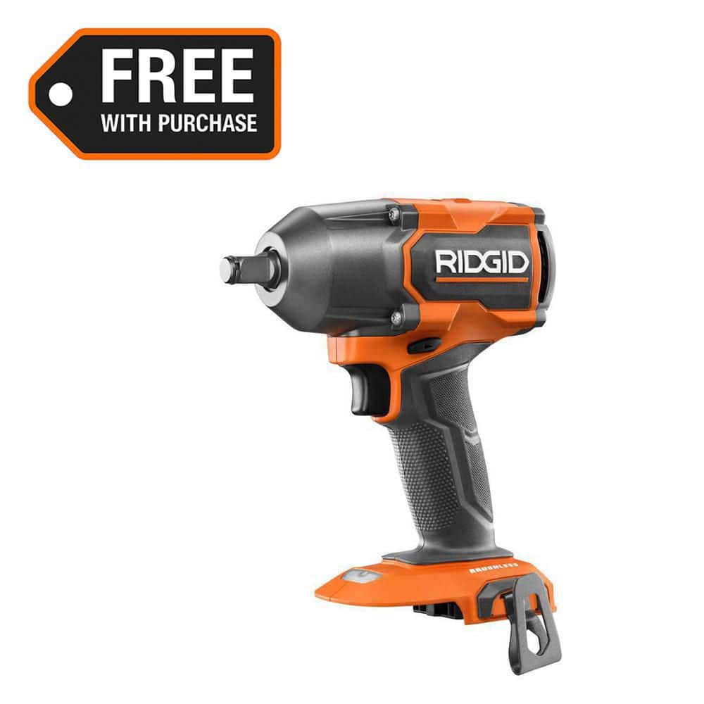 RIDGID 18V Brushless Cordless 4-Mode 1/2 in. Mid-Torque Impact Wrench ...