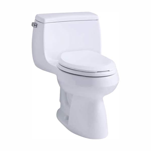 KOHLER Gabrielle Comfort Height 1-Piece 1.28 GPF Single Flush Compact ...