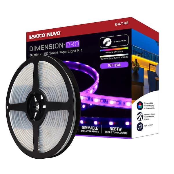 SATCO Dimension Pro Outdoor 16 ft. Hardwired 20W Dimmable IP65 Color ...