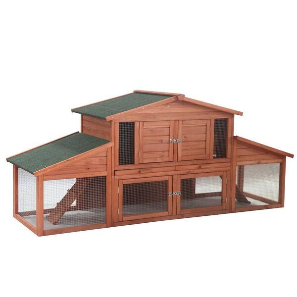 ALEKO Wooden Chicken Hutch ACCRH91X28X39-HD - The Home Depot