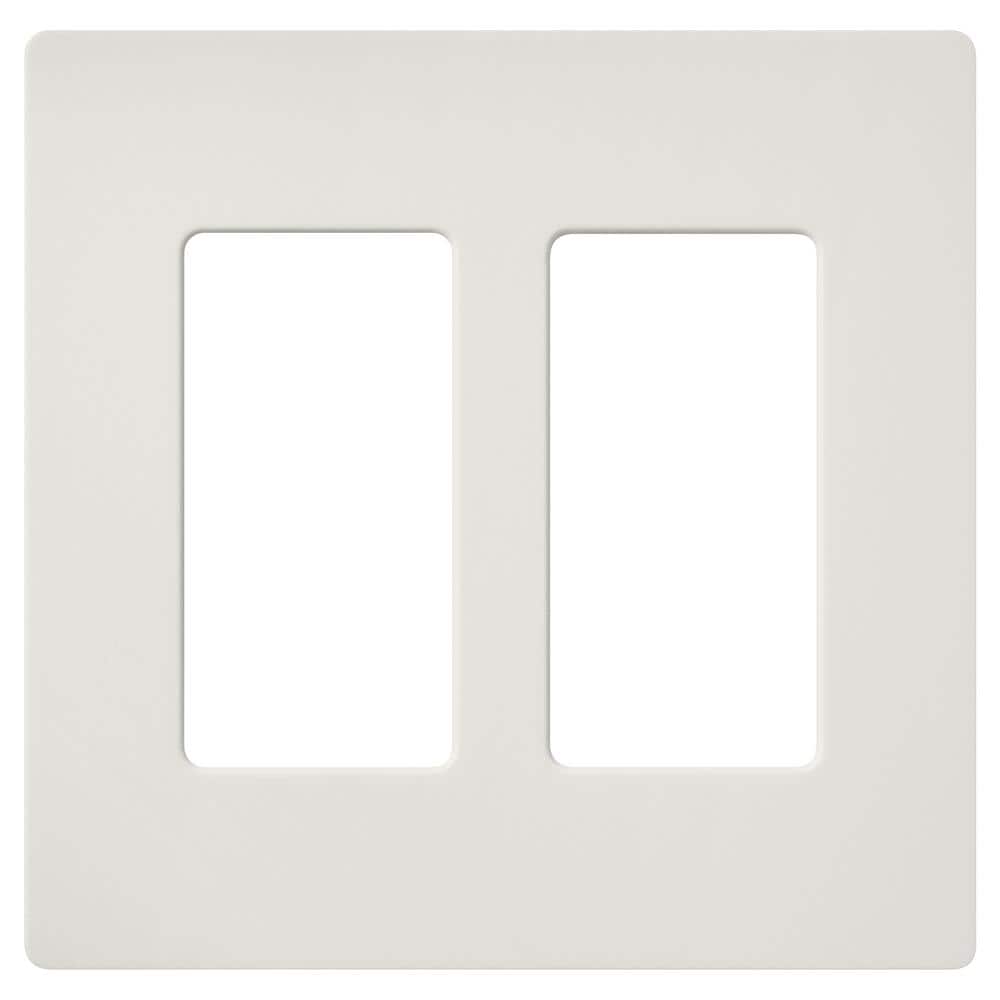 Lutron Claro 2 Gang Wall Plate for Decorator/Rocker Switches, Satin ...