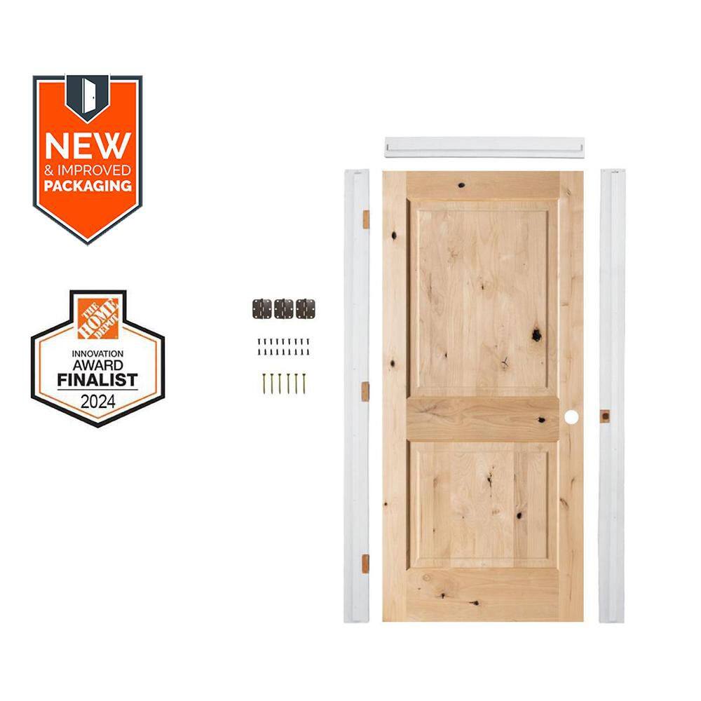Krosswood Doors 30in.x80in. Knotty Alder Square Top Left-Hand ...