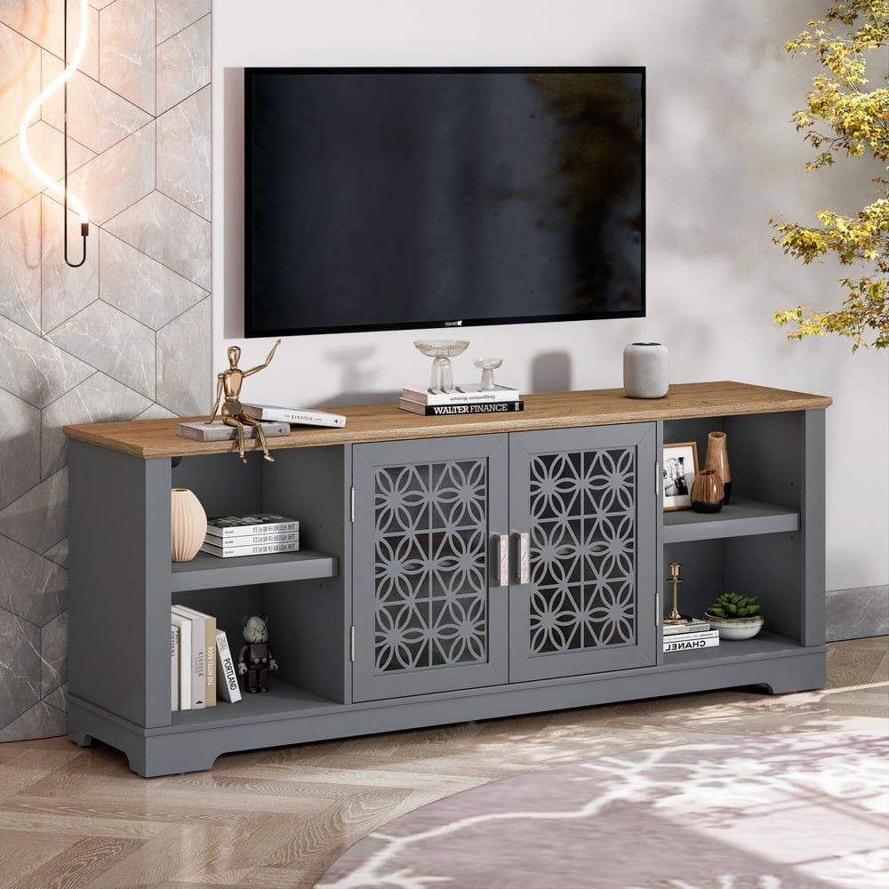 70 in. Gray Tv Stand for Tvs up to 75 in. Best Deals and Price History ...
